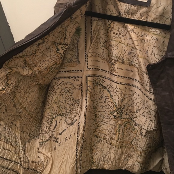 Vintage | Jackets & Coats | 98s Vintage Leather Jacket World Map | Poshmark